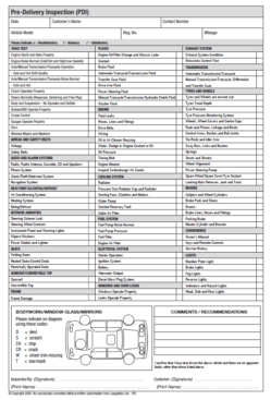 Pre-Delivery Inspection (PDI) Pad – Lawgistics